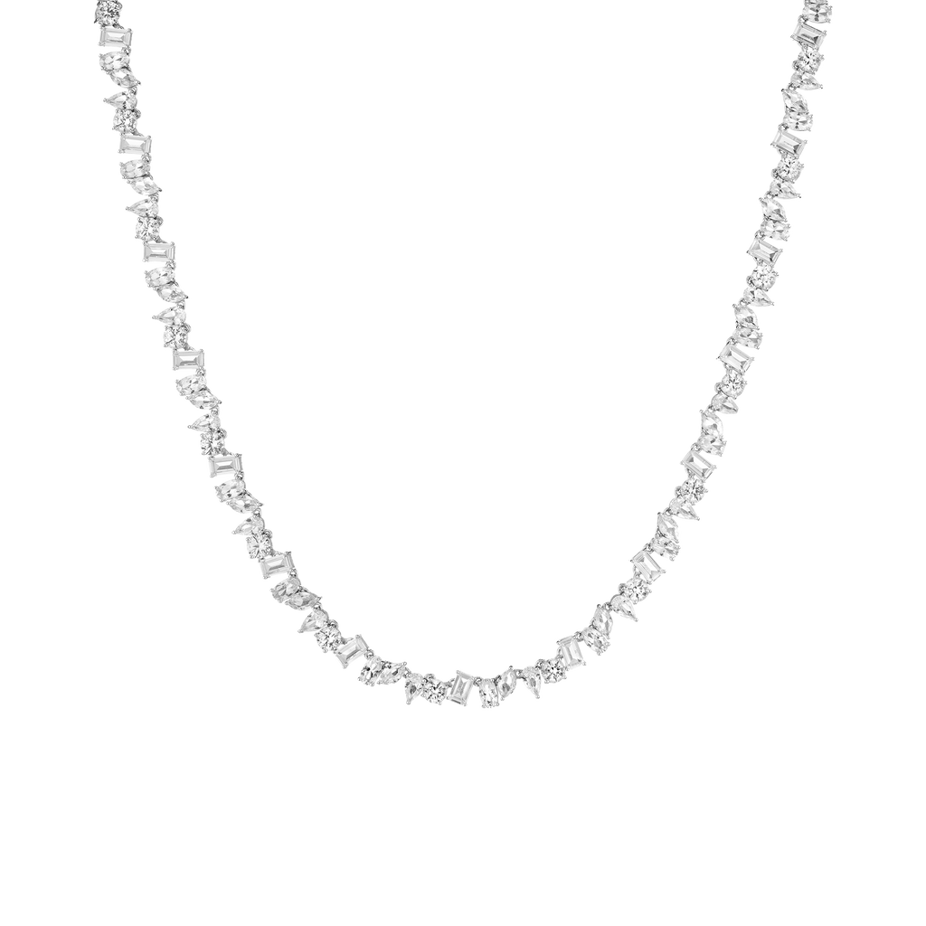 White sapphire tennis chain store
