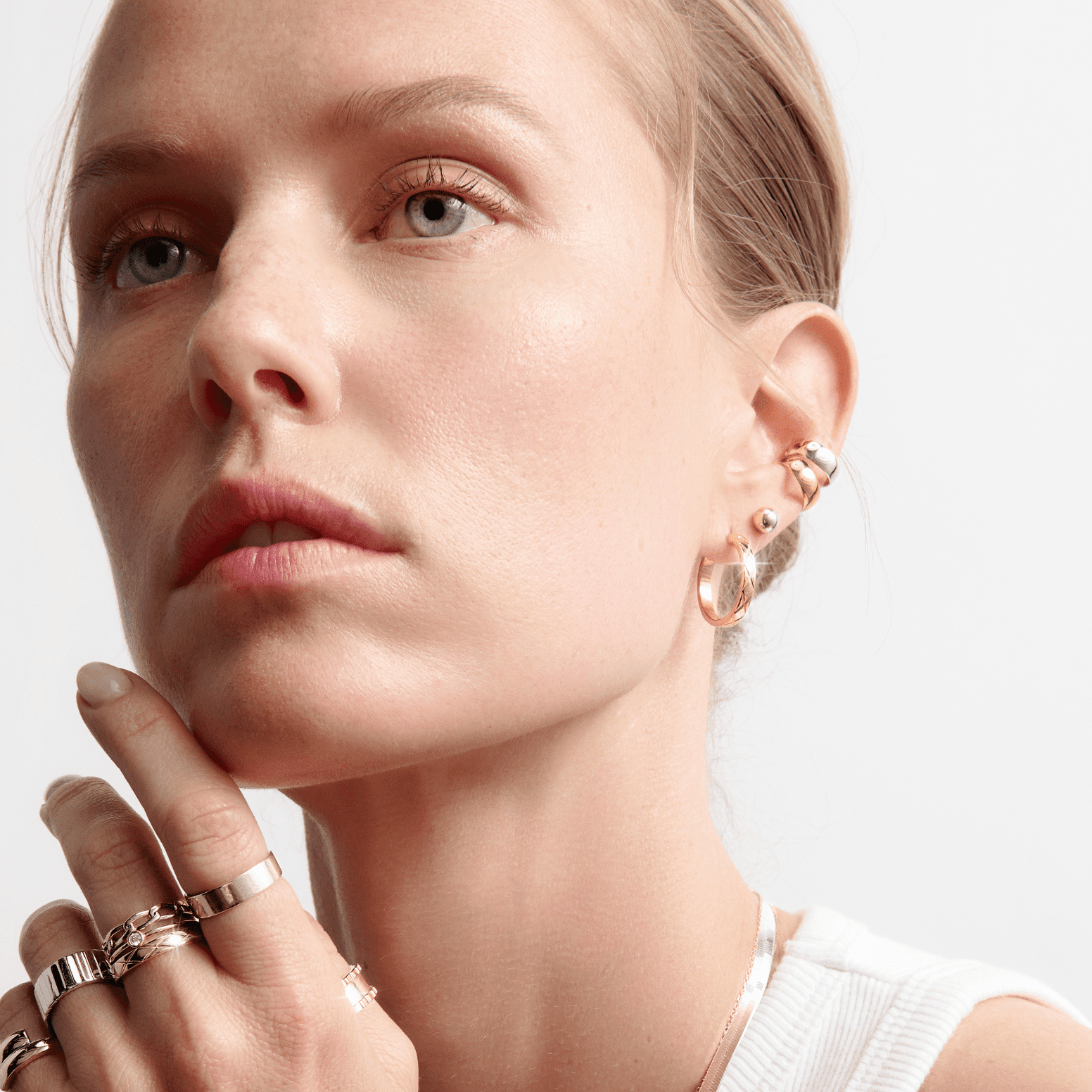 Bold Ear Cuff in Yellow, Rose or White Gold