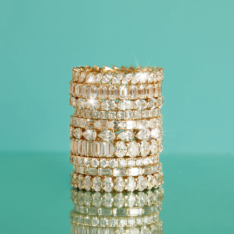 1ct Round Lab Grown Diamond Eternity Ring