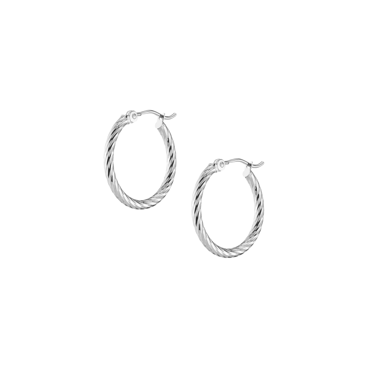 Thin Twisted Hoop Earrings