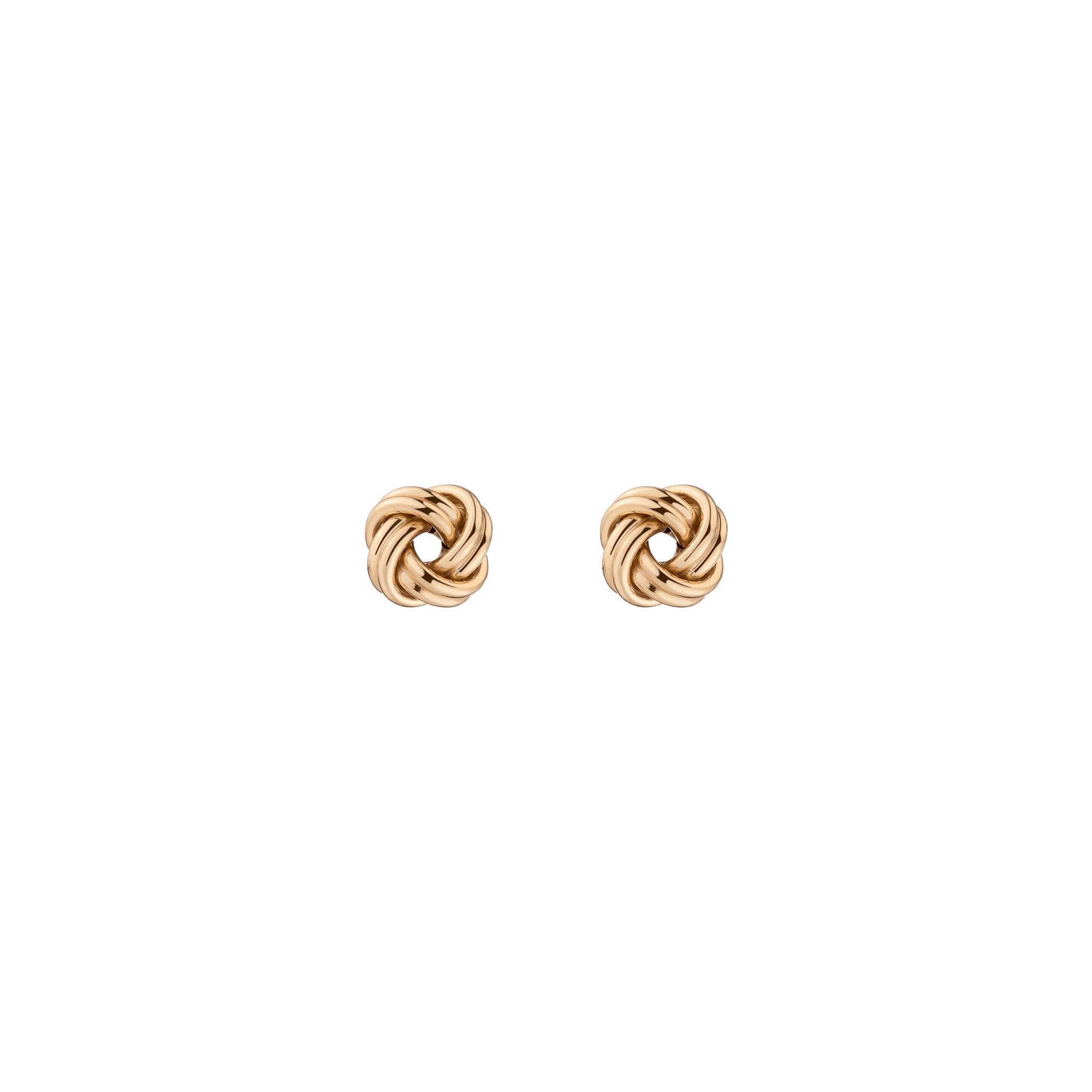 Gold Knot Stud Earrings