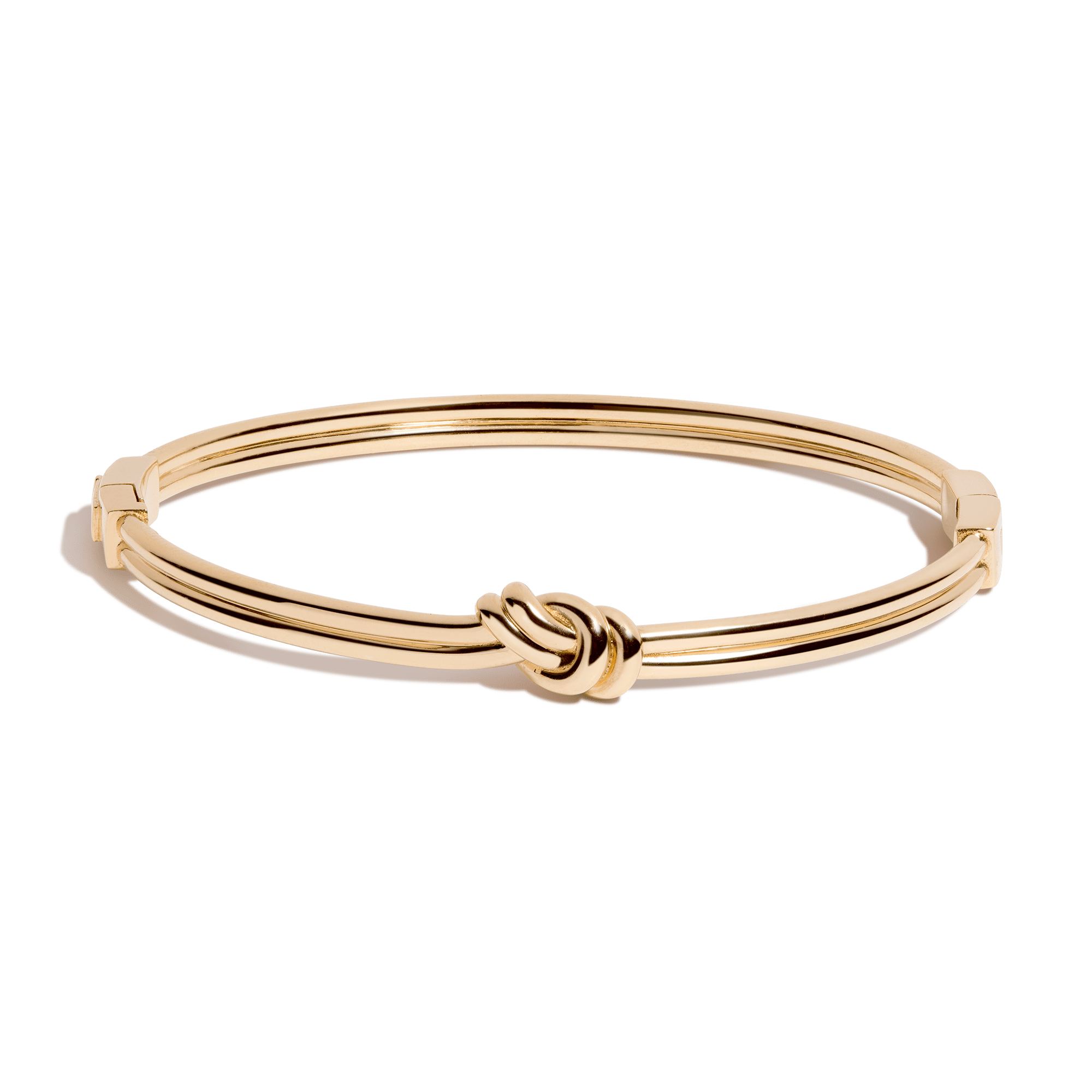 Gold Knot Hinged Bracelet