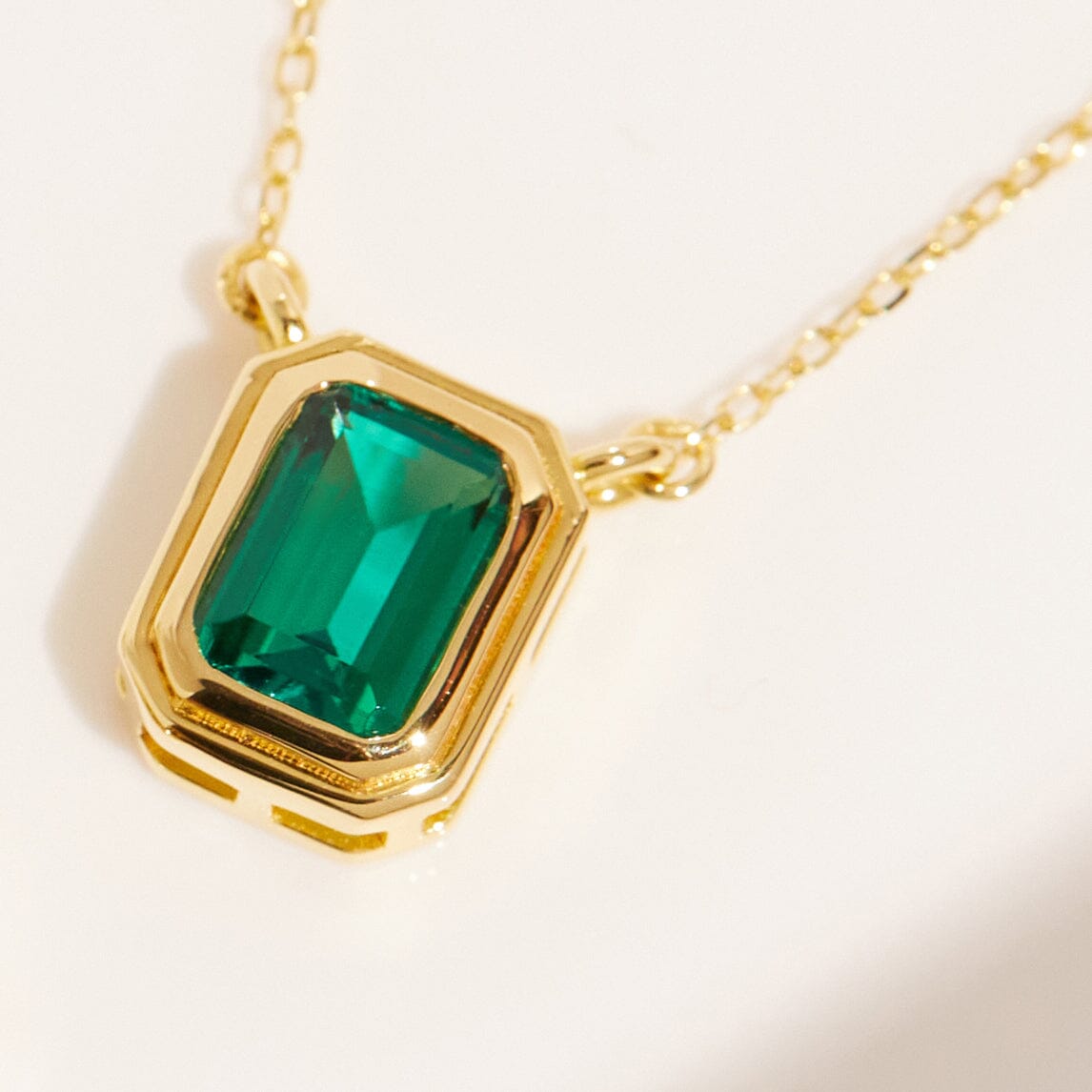 Lab Grown Emerald Heirloom Necklace