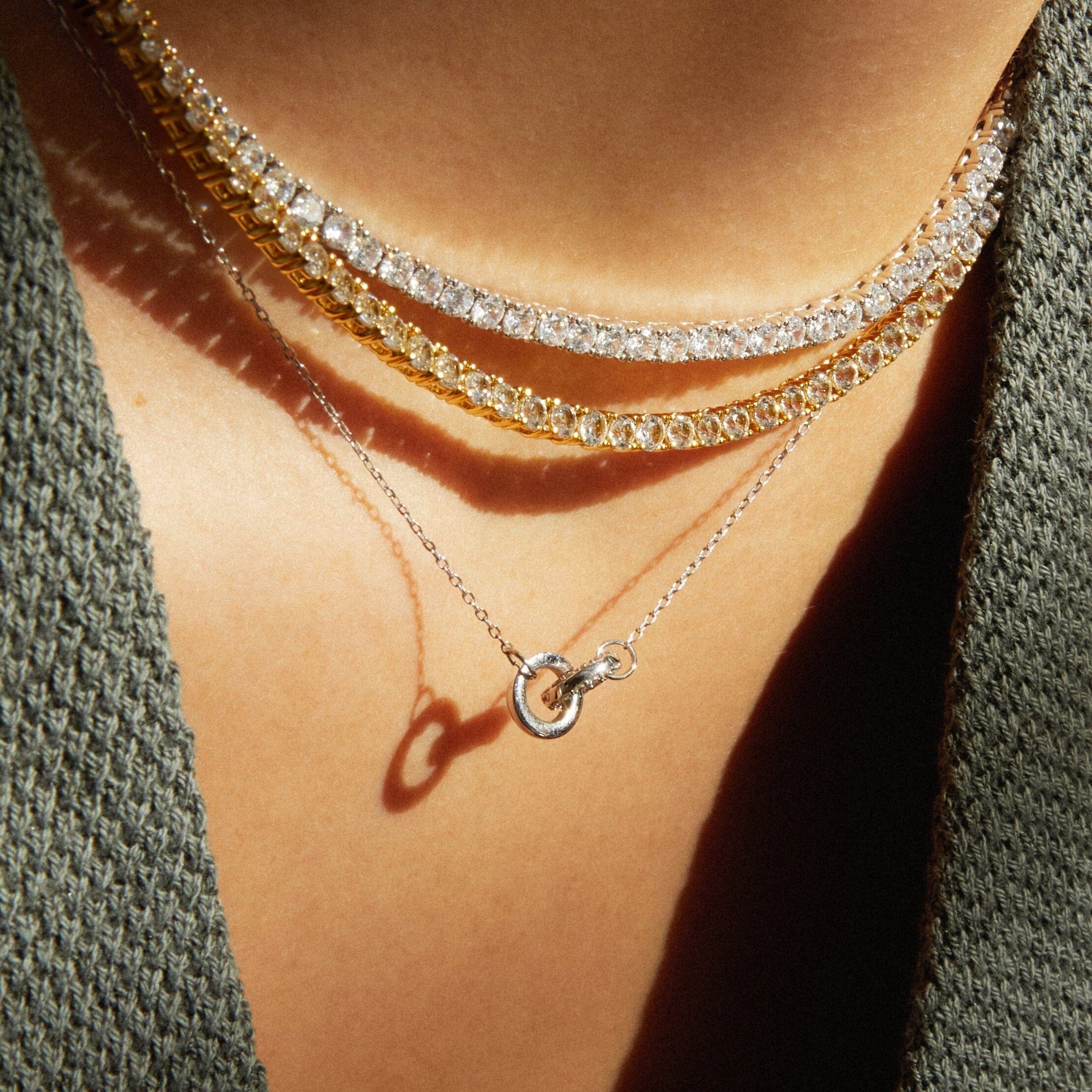 Diamond Connection Necklace in Yellow, Rose or White Gold