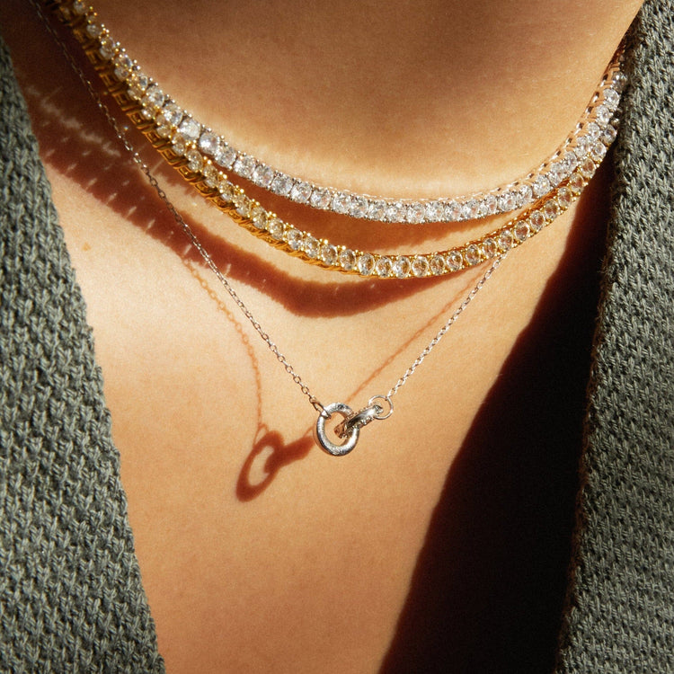 Diamond Connection Necklace in Yellow, Rose or White Gold