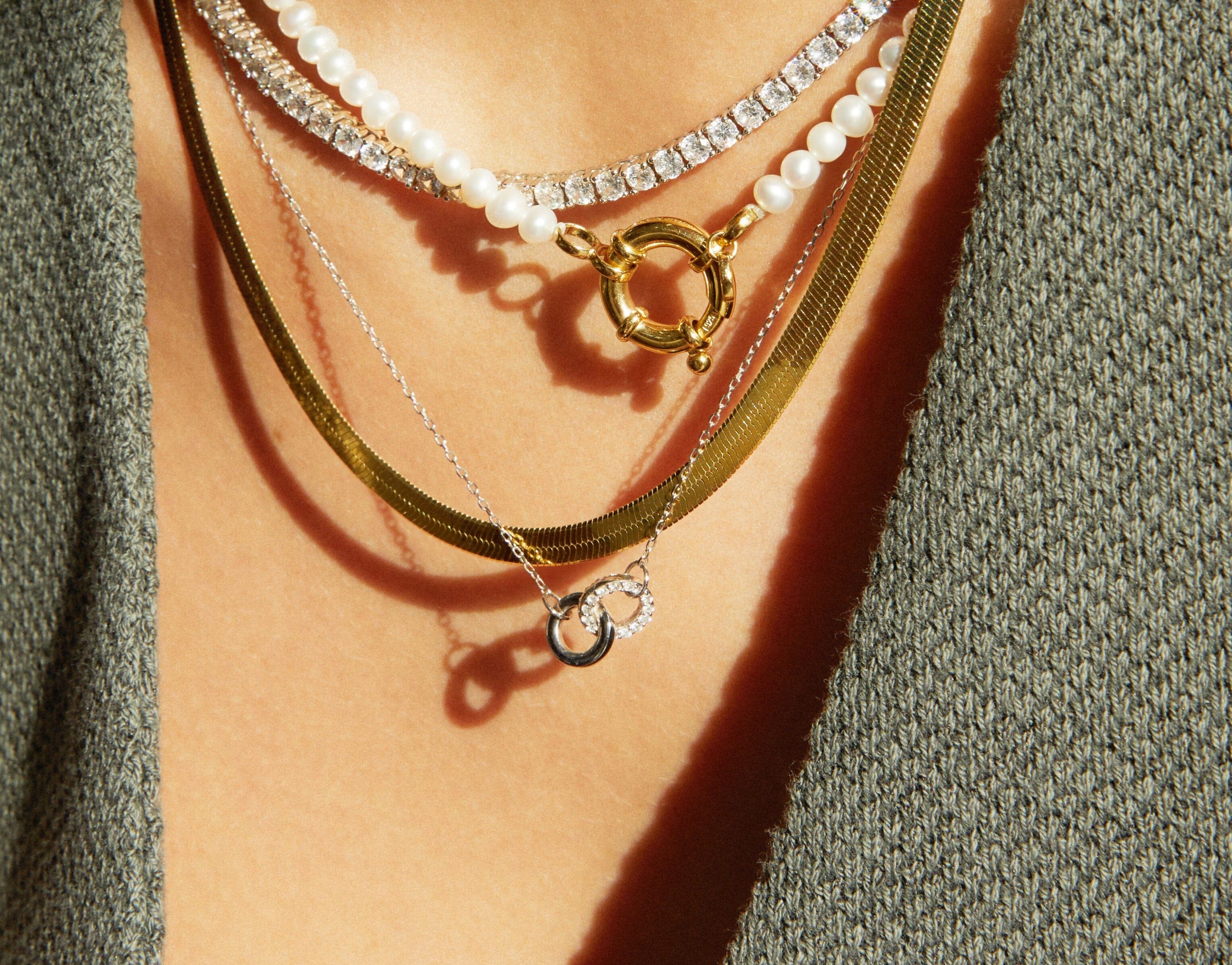Diamond Connection Necklace in Yellow, Rose or White Gold