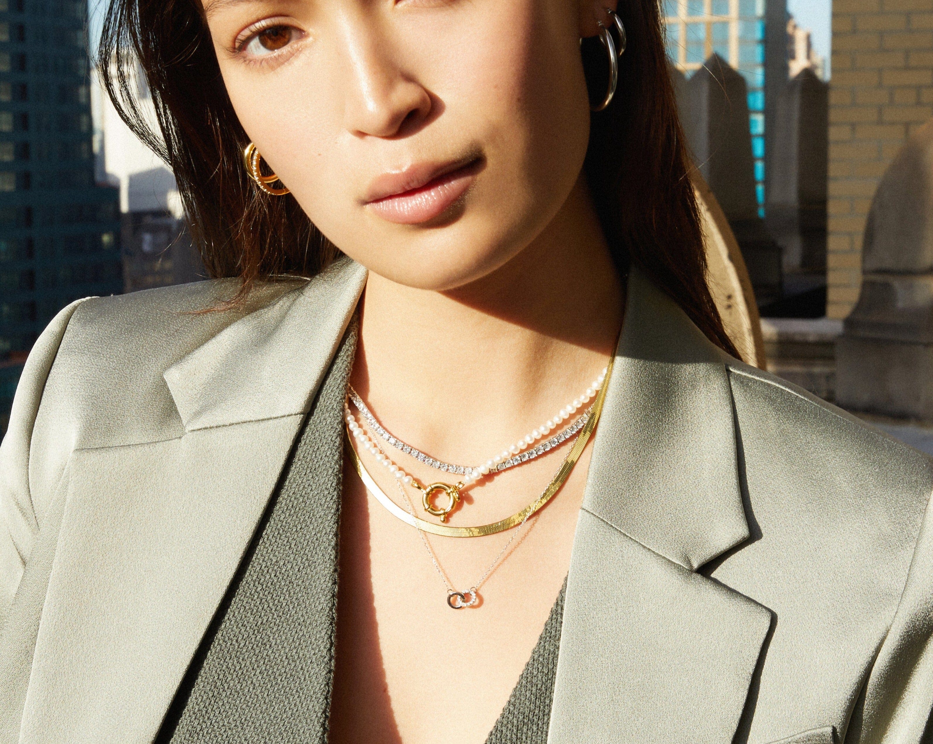 Diamond Connection Necklace in Yellow, Rose or White Gold