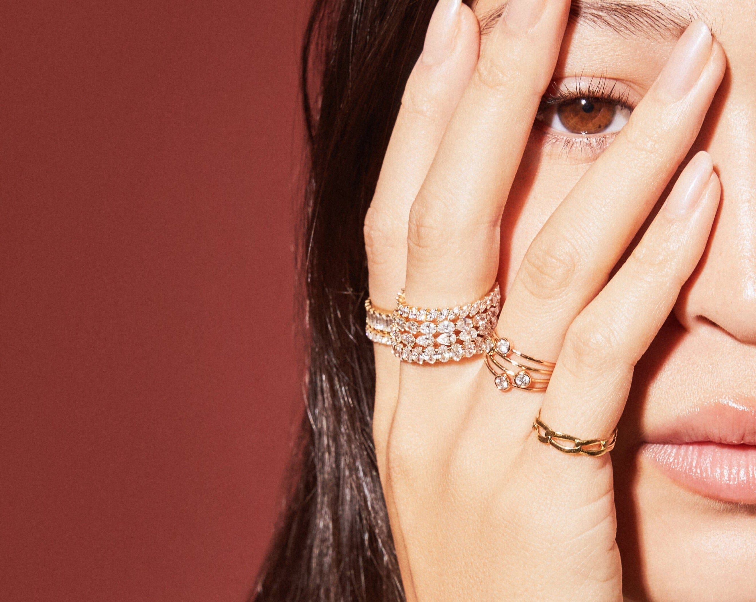 Open Link Ring in Yellow, Rose or White Gold