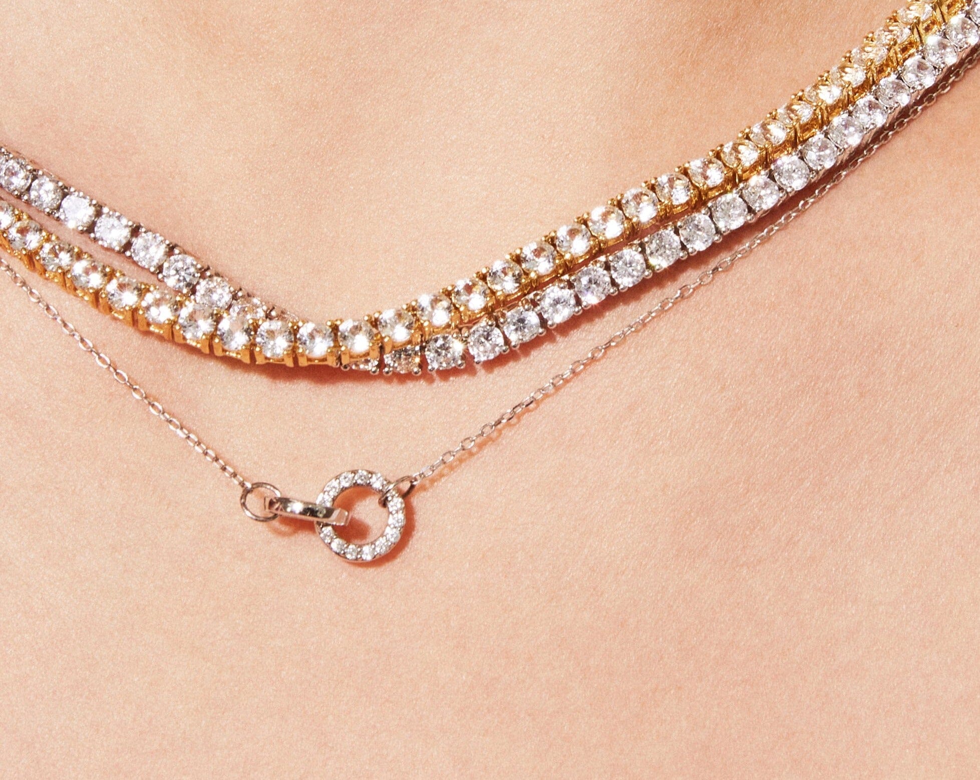 Diamond Connection Necklace in Yellow, Rose or White Gold