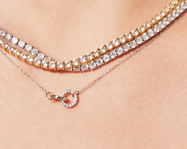 Diamond Connection Necklace in Yellow, Rose or White Gold