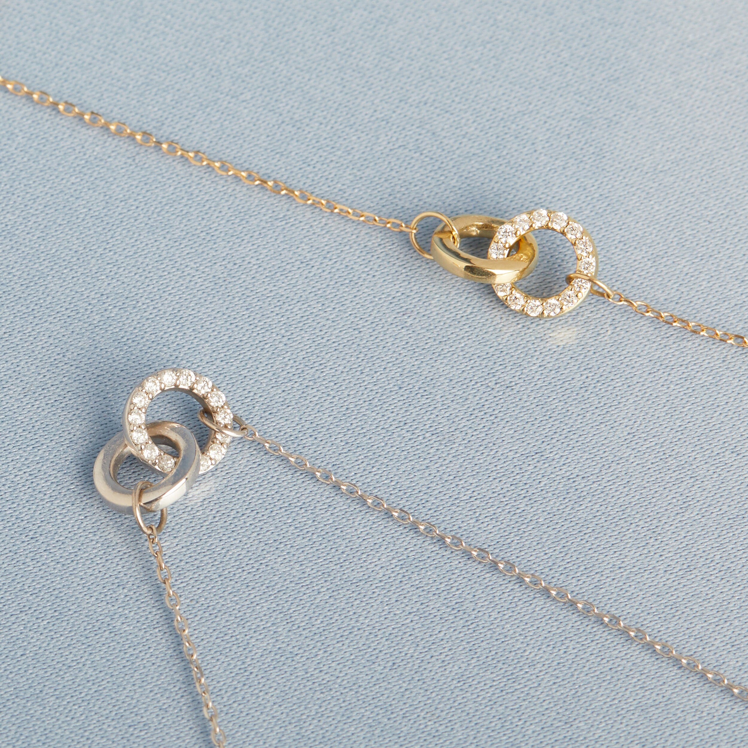 Diamond Connection Necklace in Yellow, Rose or White Gold