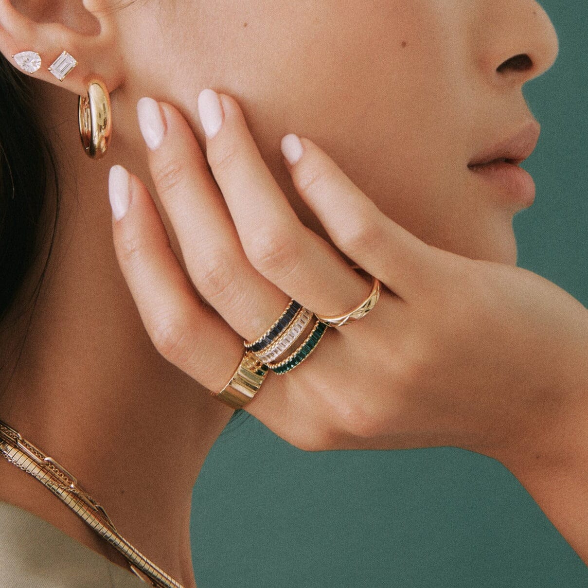 Mini Quilted Gold Ring