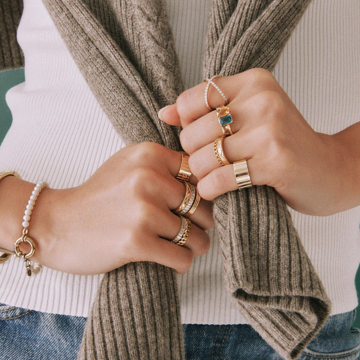 Mini Quilted Gold Ring