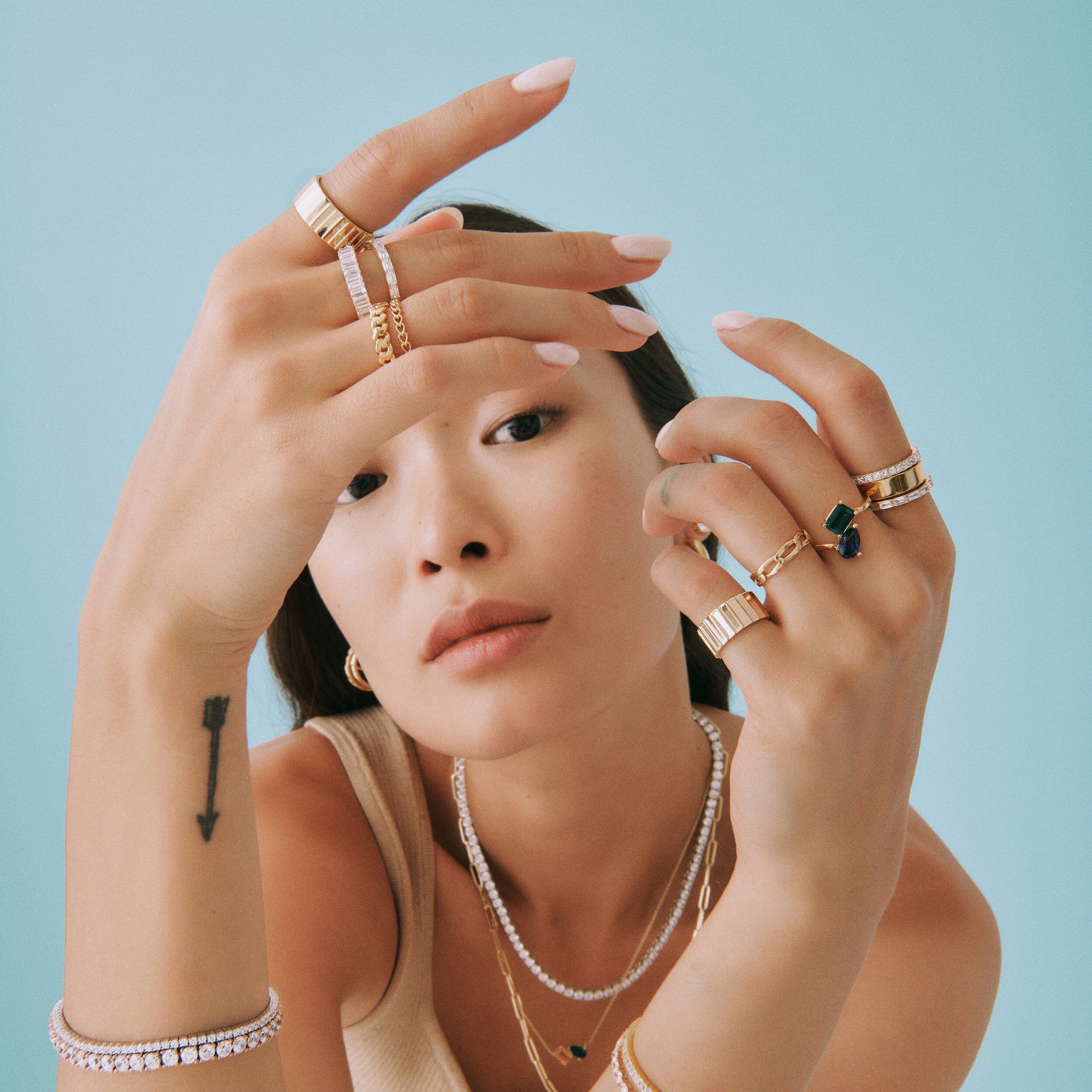 Open Link Ring in Yellow, Rose or White Gold