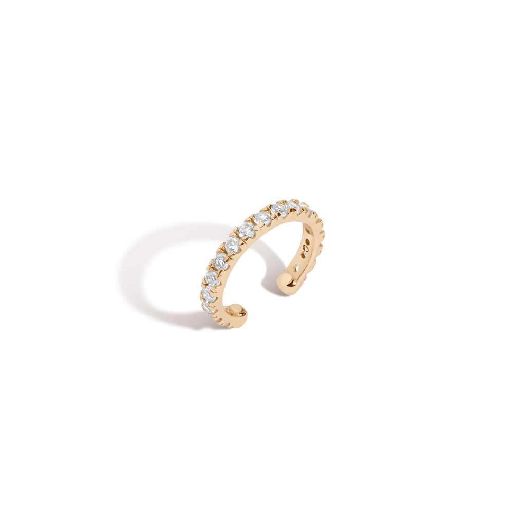 Lab Grown White Sapphire Ear Cuff