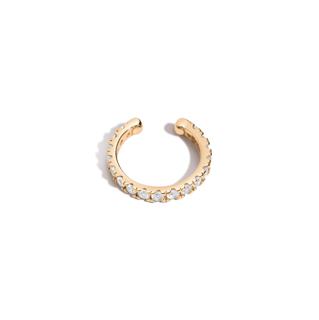 Lab Grown White Sapphire Ear Cuff