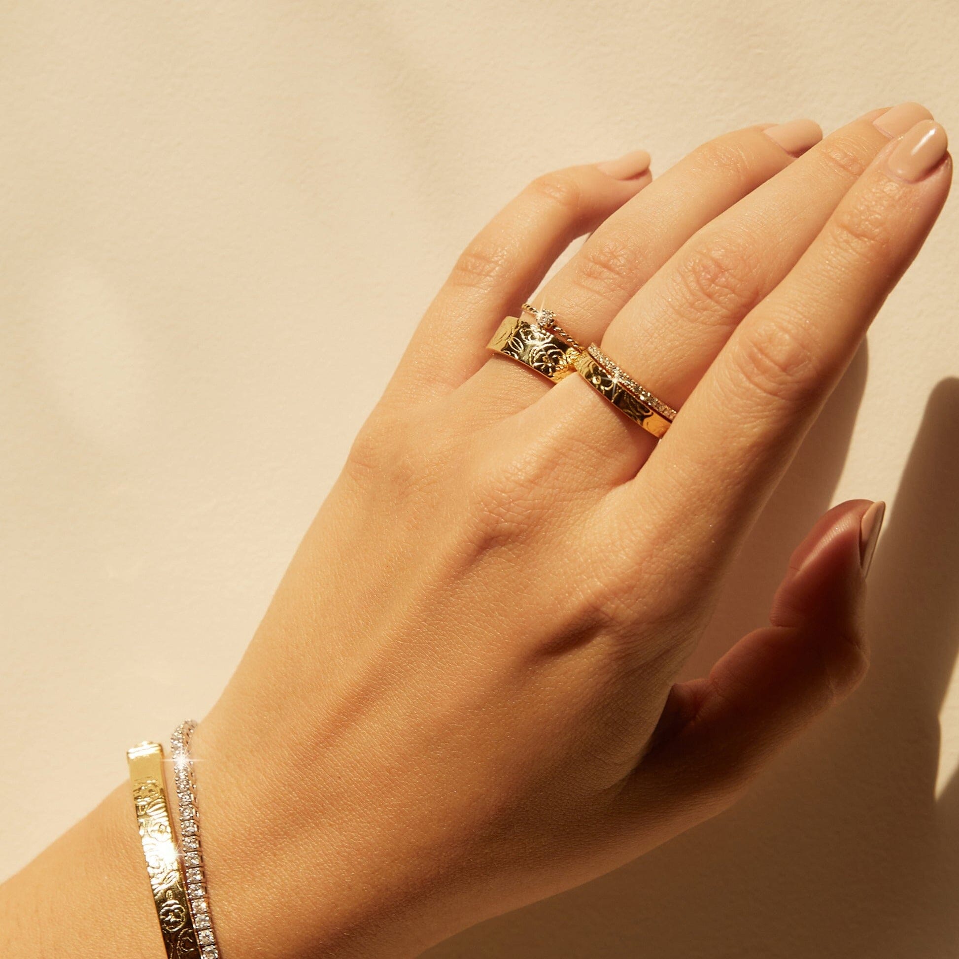 AURATE X MACENNA: Mini Rose Garden Ring