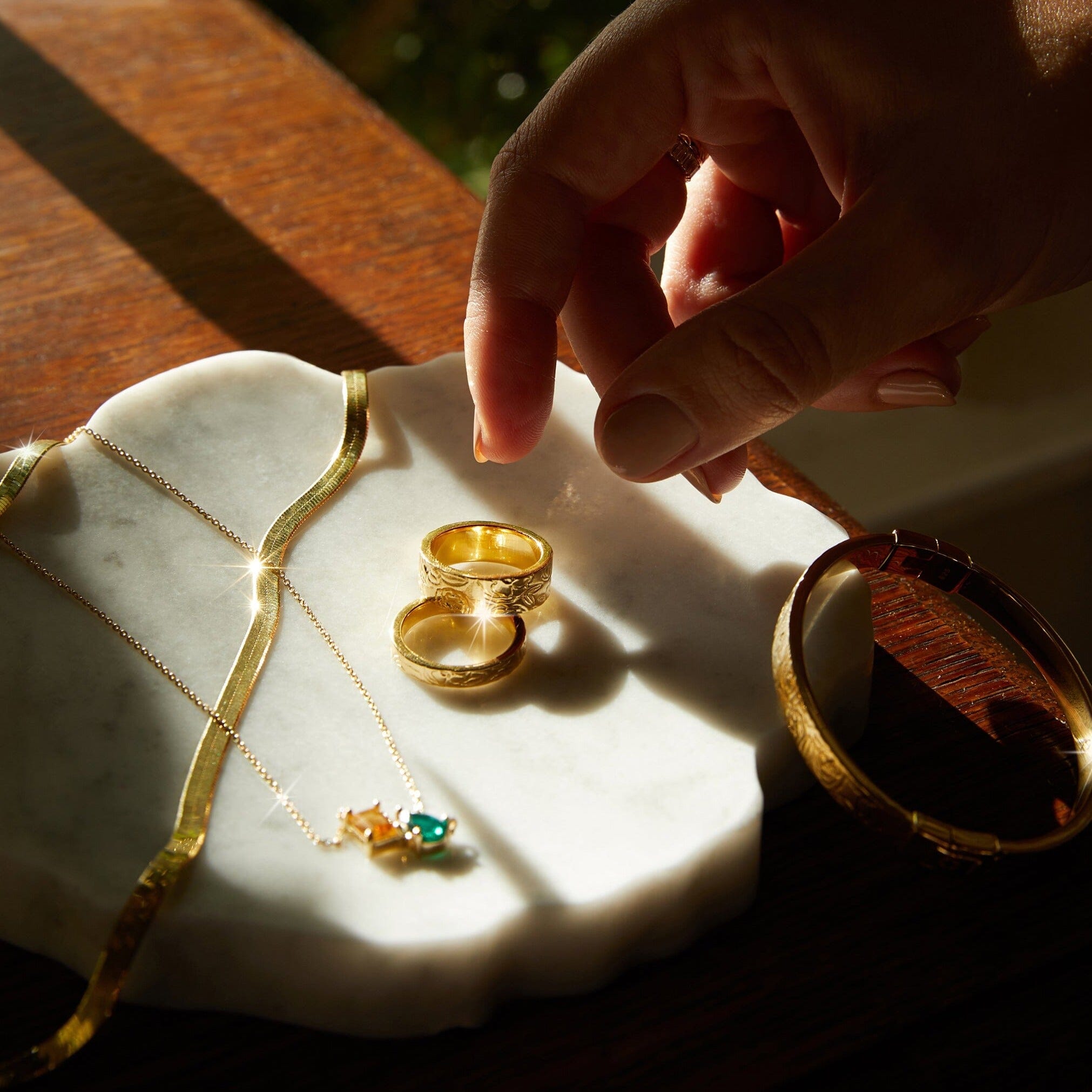 AURATE X MACENNA: Mini Rose Garden Ring