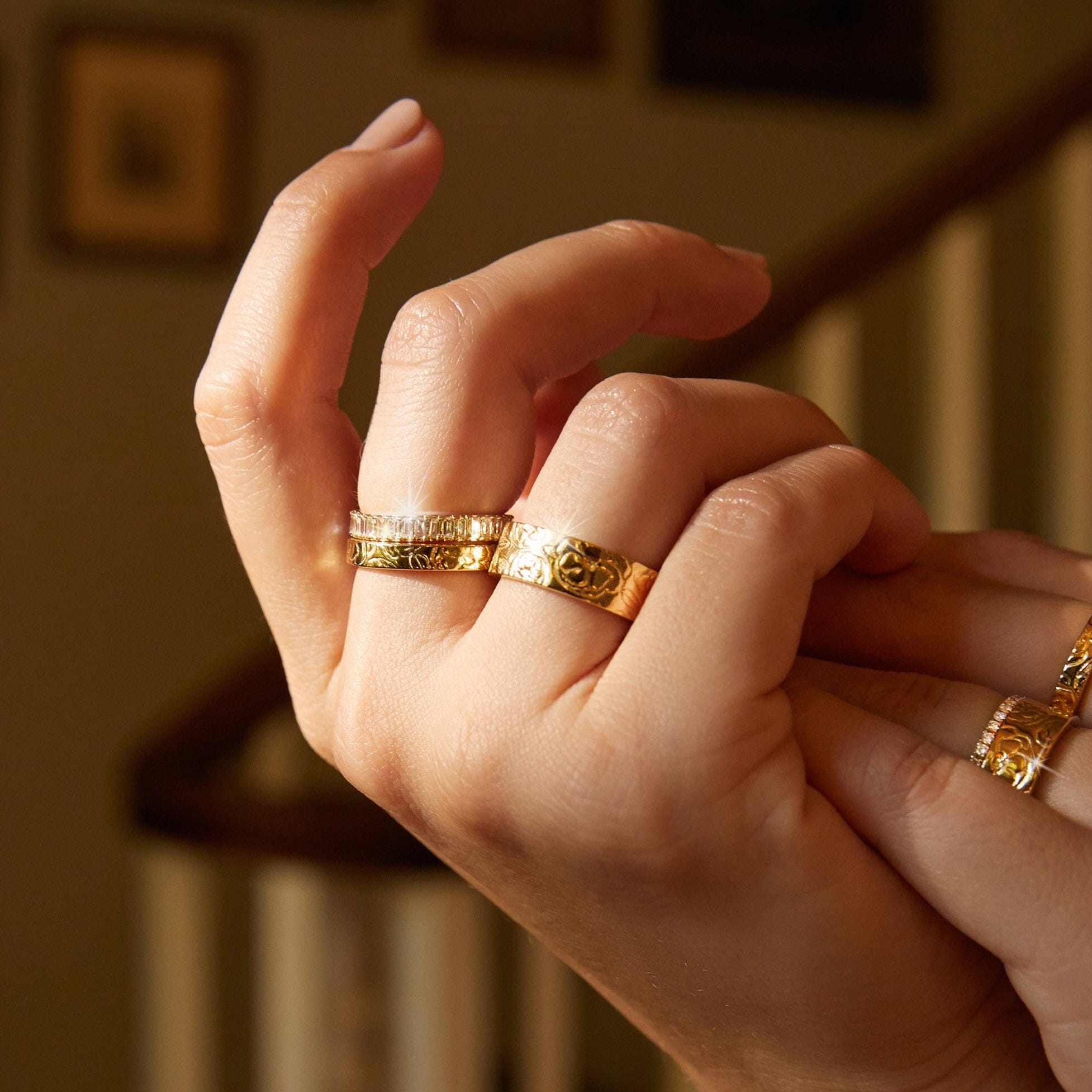 AURATE X MACENNA: Mini Rose Garden Ring