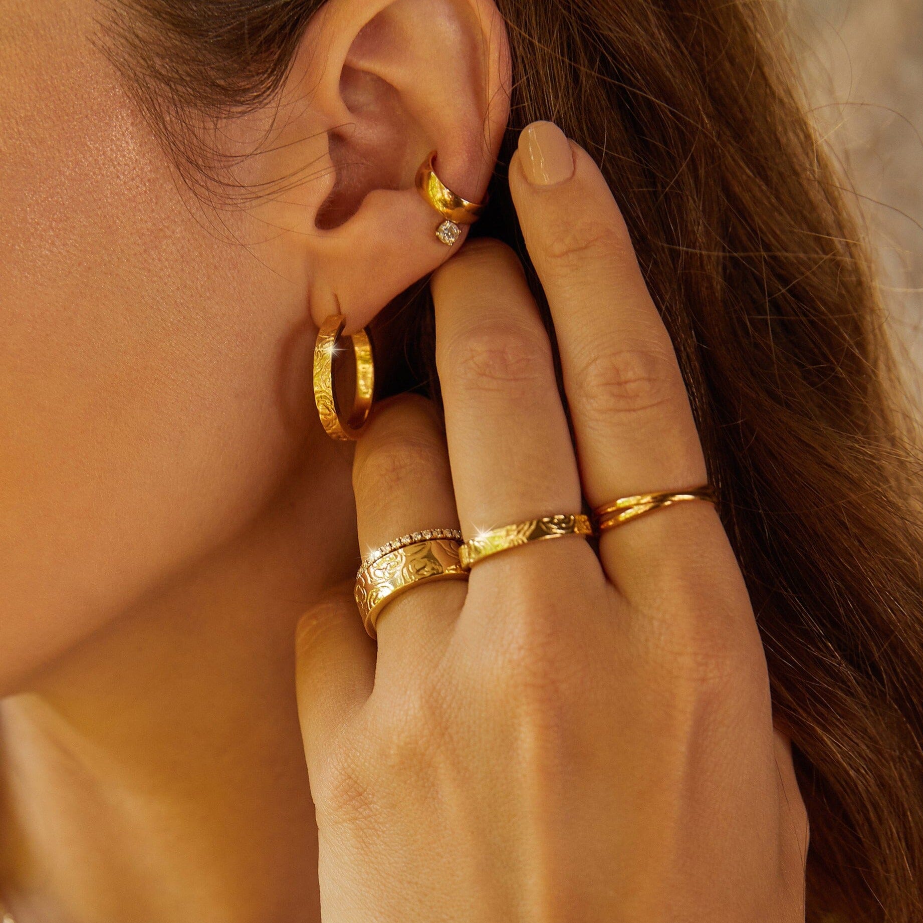 AURATE X MACENNA: Mini Rose Garden Ring