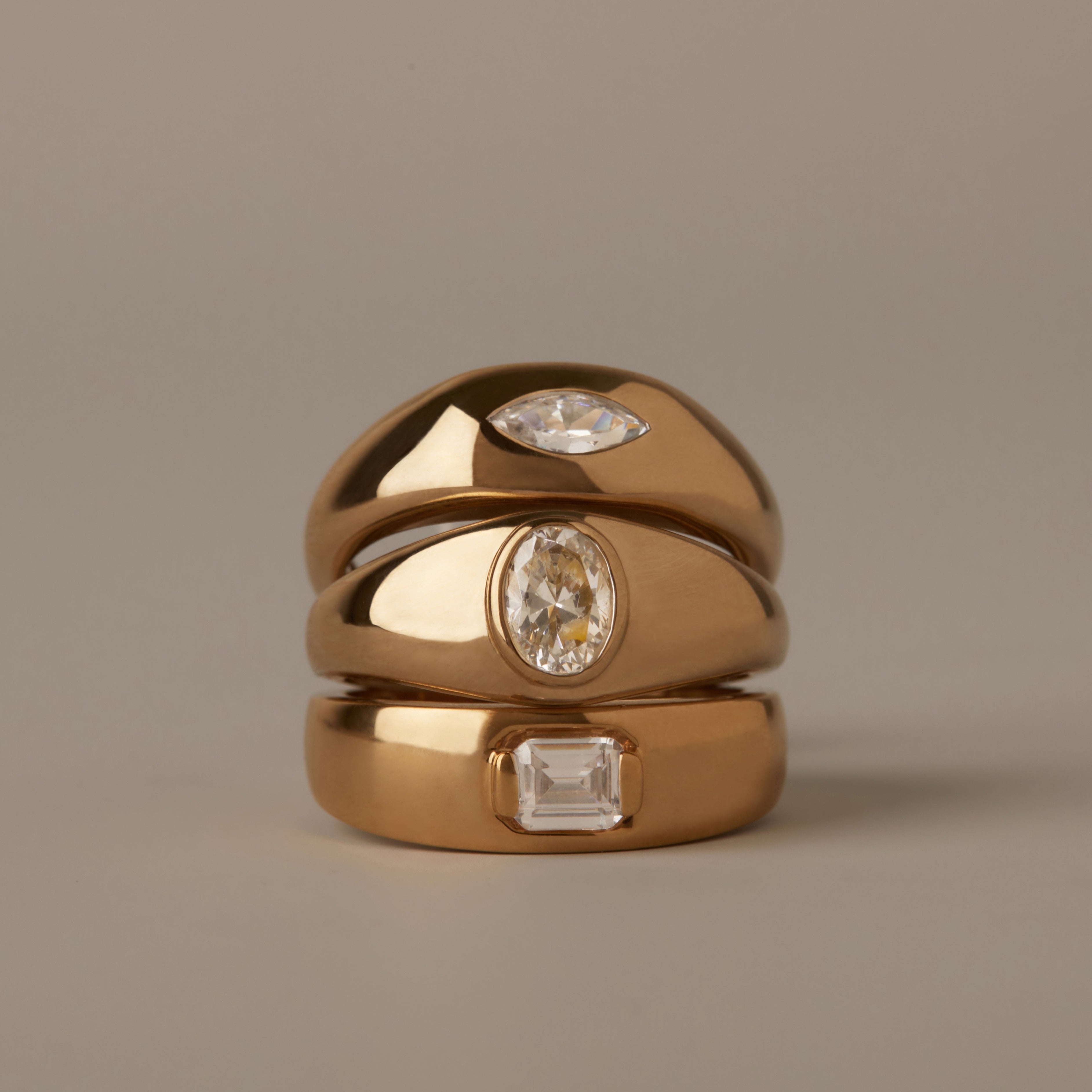 Chunky Lab Grown Diamond Oval Ring