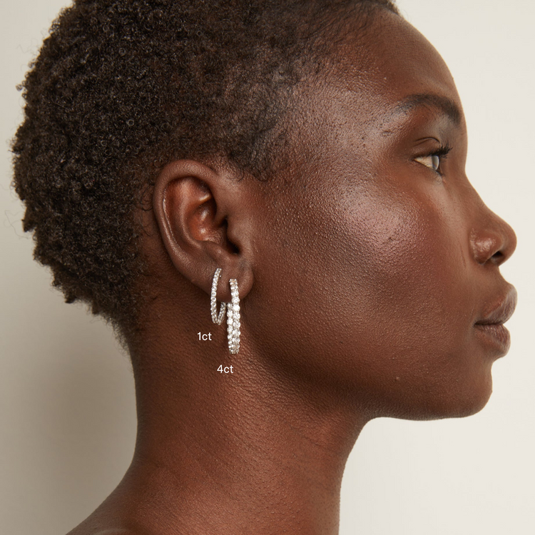 1ct Luxury Lab Grown Diamond Hoops