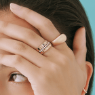 Mini Quilted Gold Ring