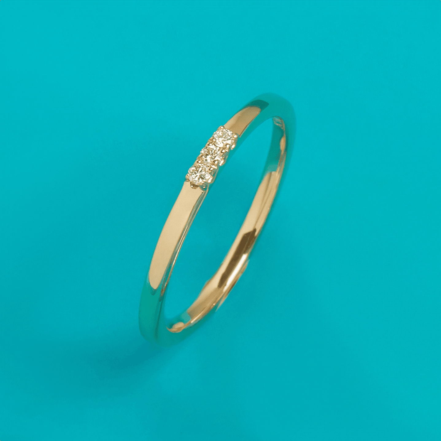 Diamond Stacker Ring in Yellow, Rose or White Gold