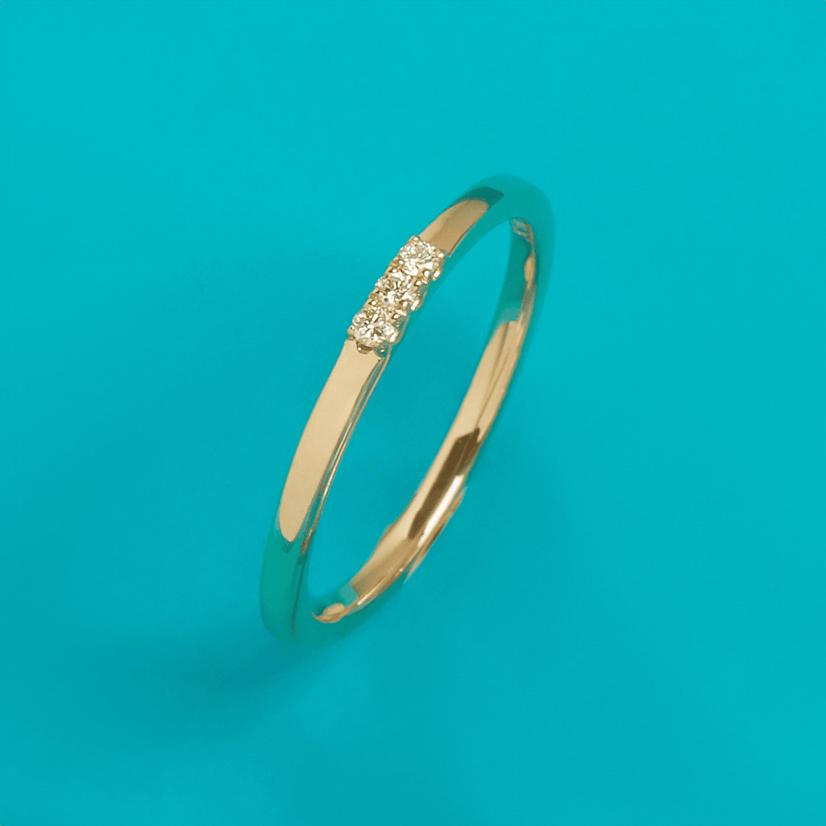 Diamond Stacker Ring in Yellow, Rose or White Gold