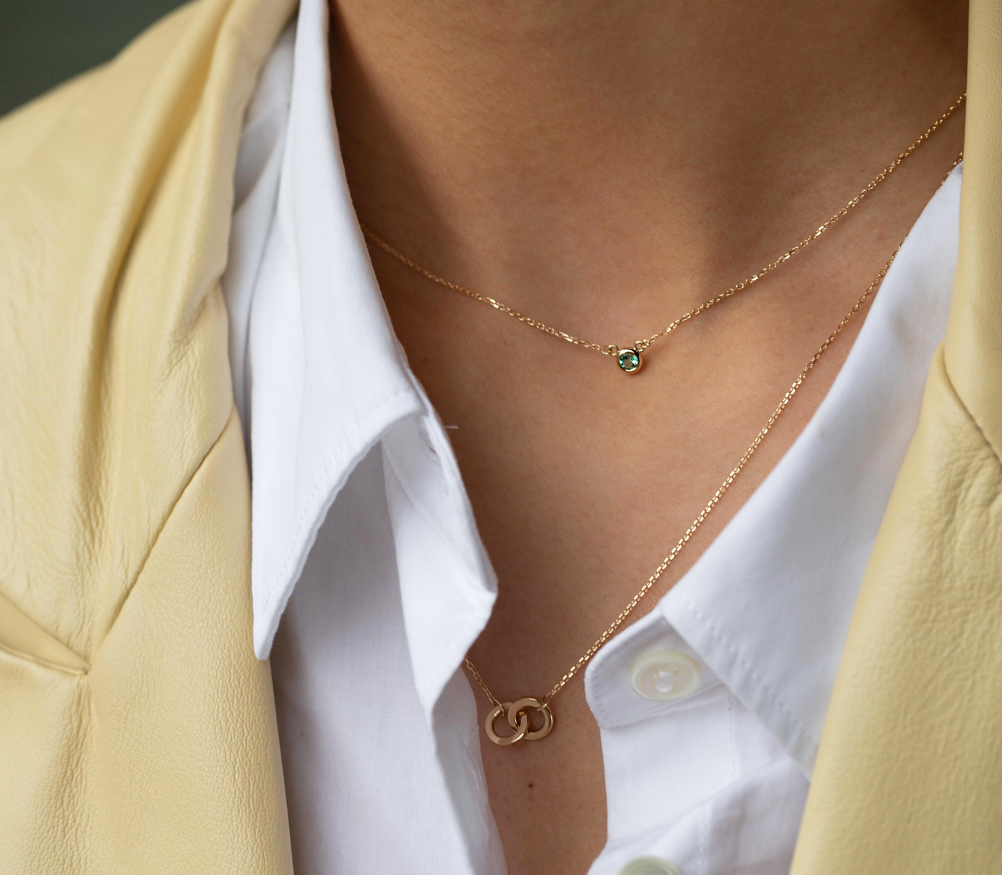 Connection Necklace in Yellow, Rose or White Gold