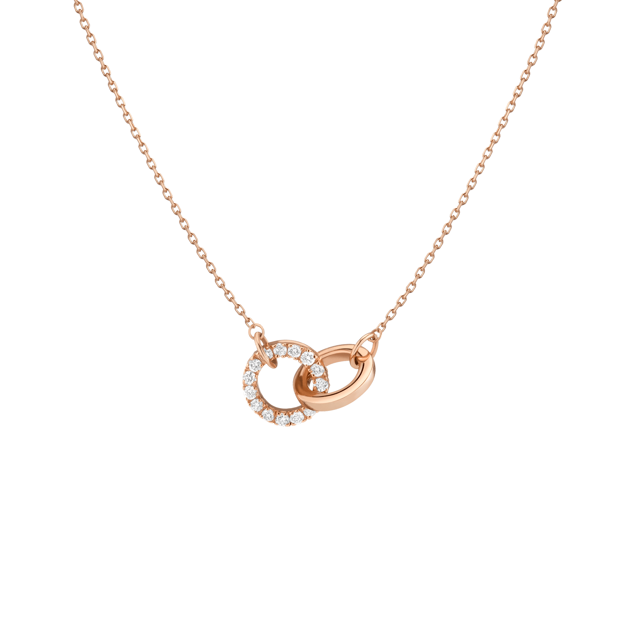 Diamond Connection Necklace in Yellow, Rose or White Gold