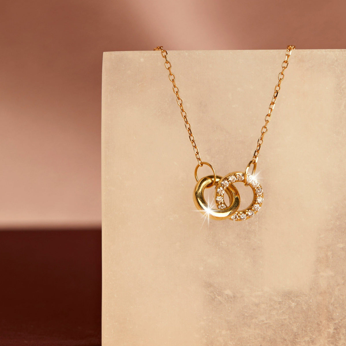 Diamond Connection Necklace in Yellow, Rose or White Gold