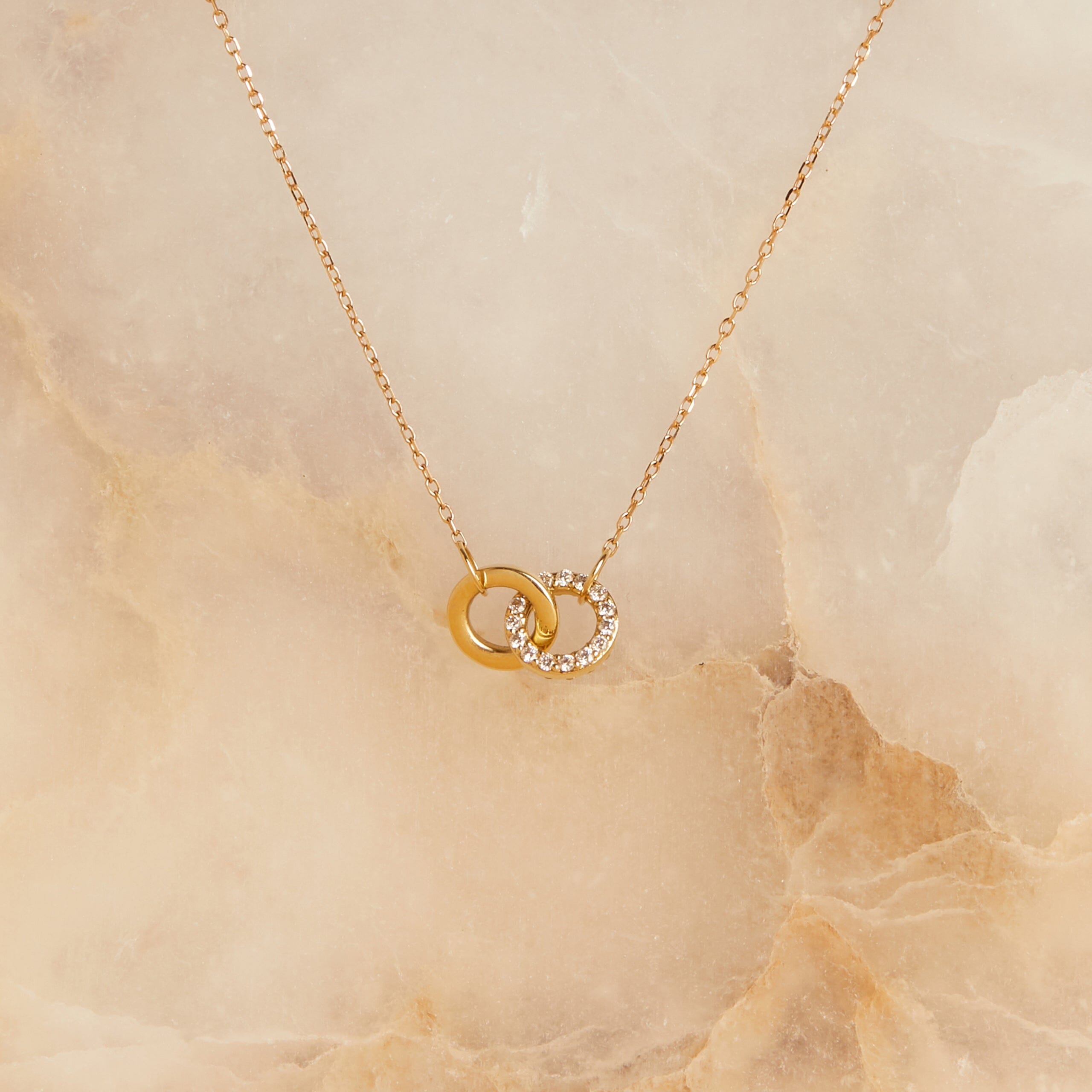 Diamond Connection Necklace in Yellow, Rose or White Gold