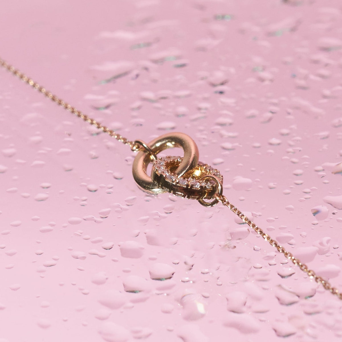 Diamond Connection Necklace in Yellow, Rose or White Gold