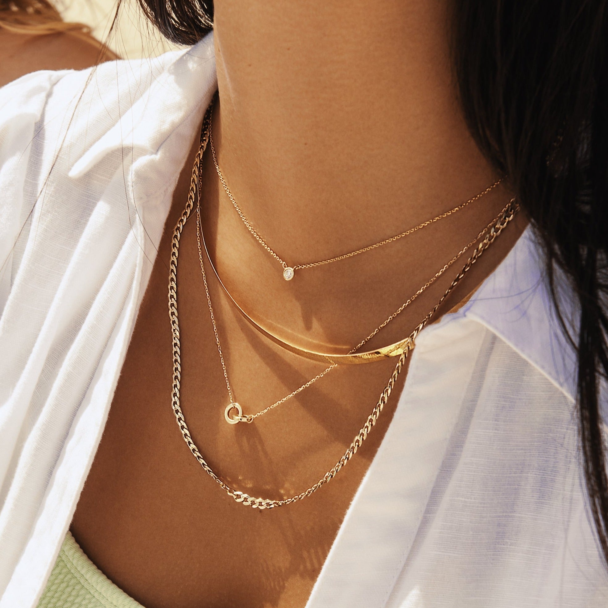 Connection Necklace in Yellow, Rose or White Gold