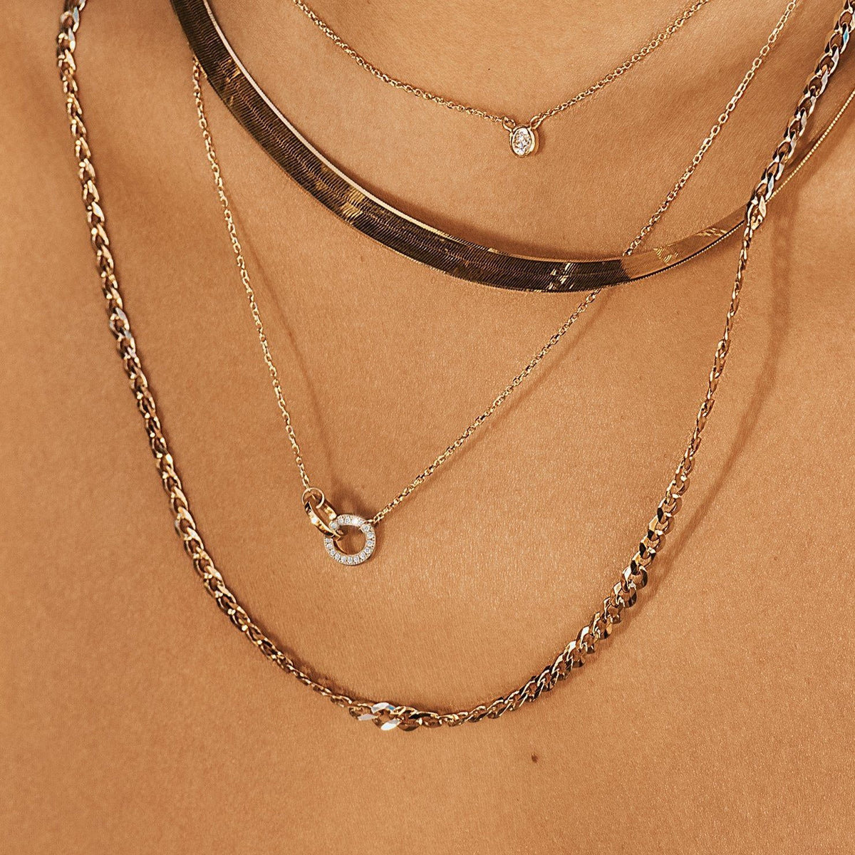 Diamond Connection Necklace in Yellow, Rose or White Gold