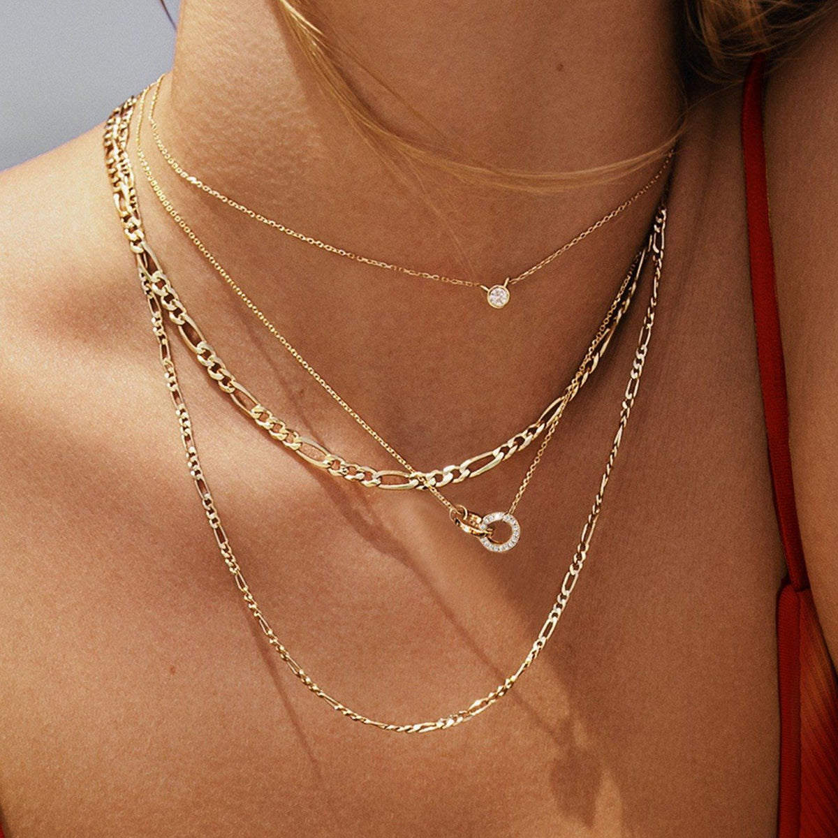 Diamond Connection Necklace in Yellow, Rose or White Gold