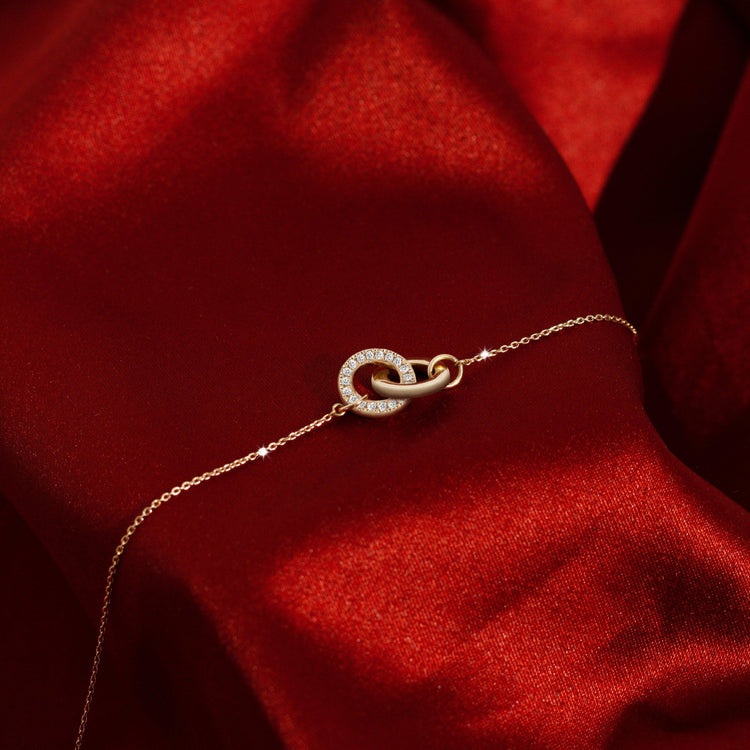 Diamond Connection Necklace in Yellow, Rose or White Gold