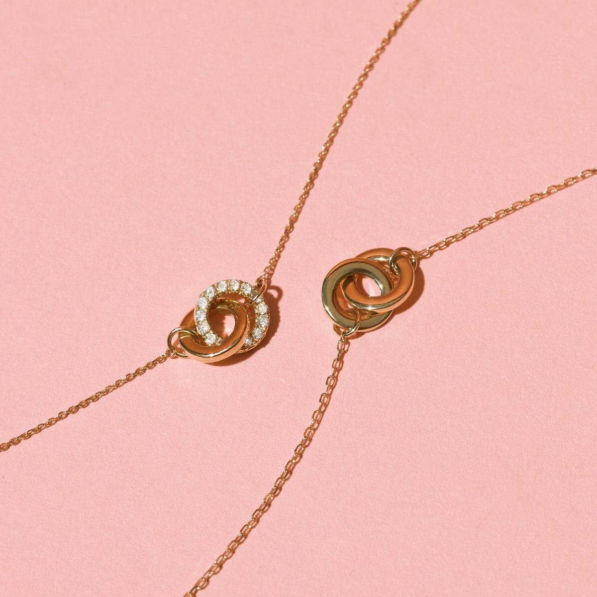 Diamond Connection Necklace in Yellow, Rose or White Gold