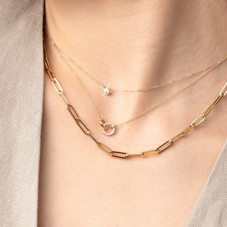 Diamond Connection Necklace in Yellow, Rose or White Gold