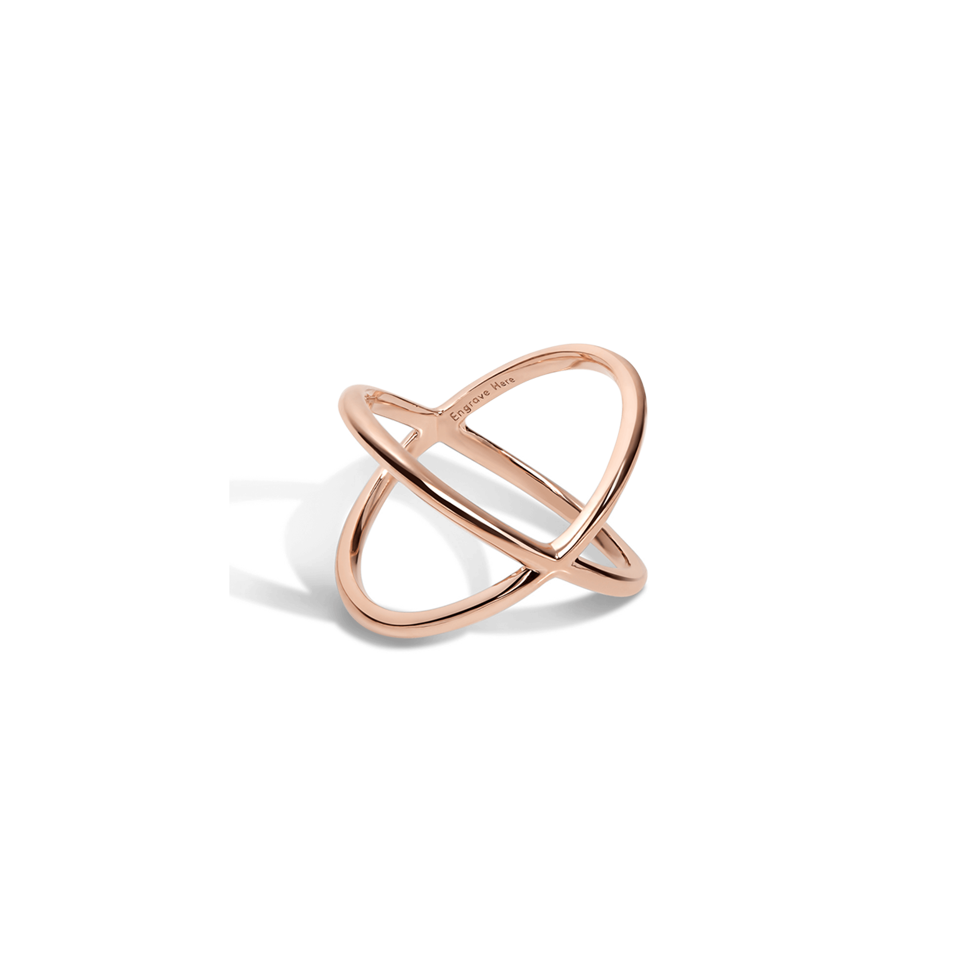 X Ring in Yellow, Rose or White Gold