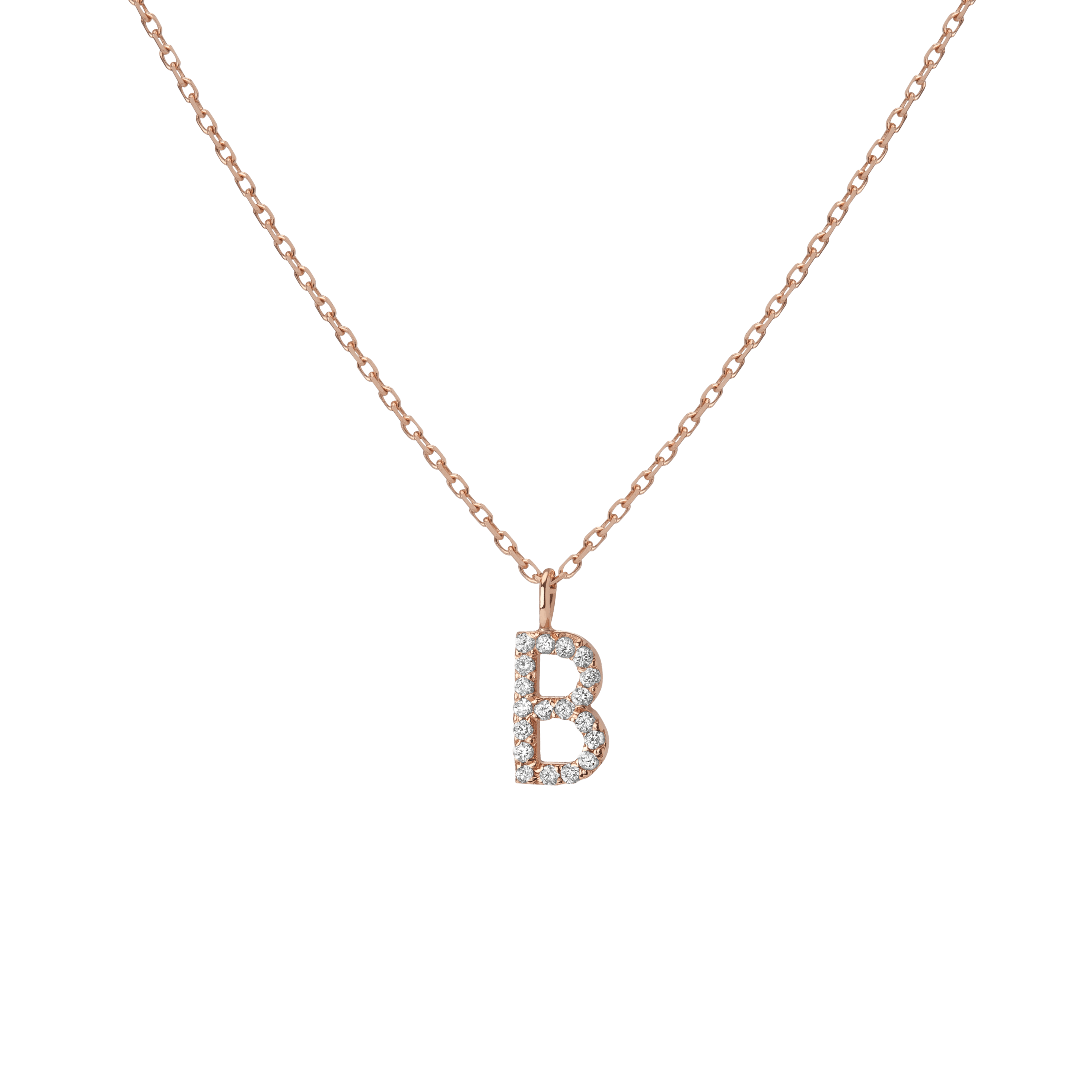 Classic Diamond Letter Necklace