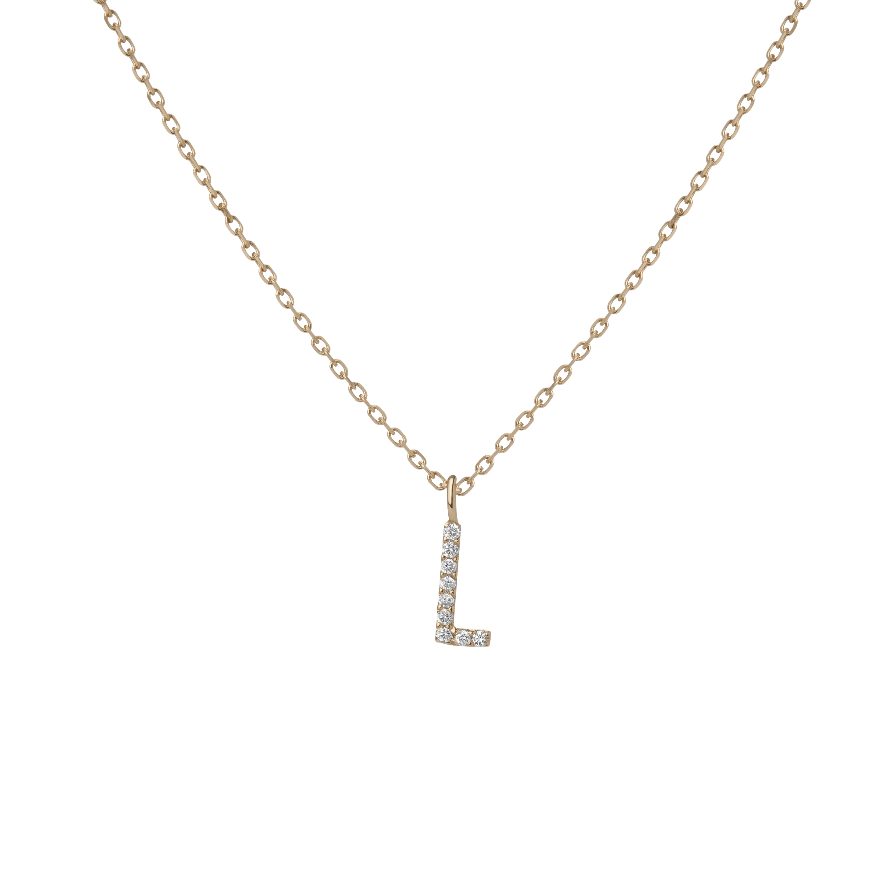 Classic Diamond Letter Necklace