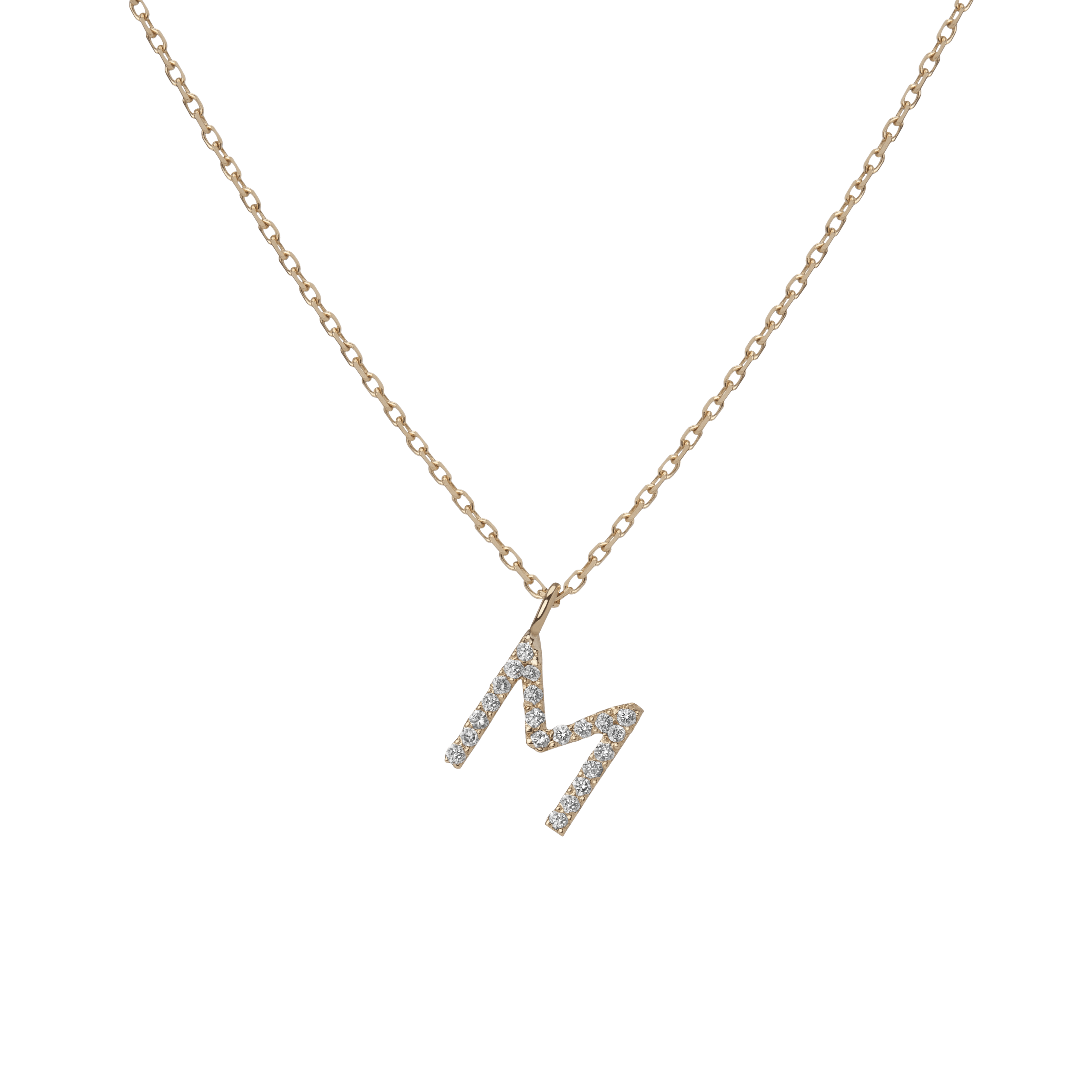 Classic Diamond Letter Necklace