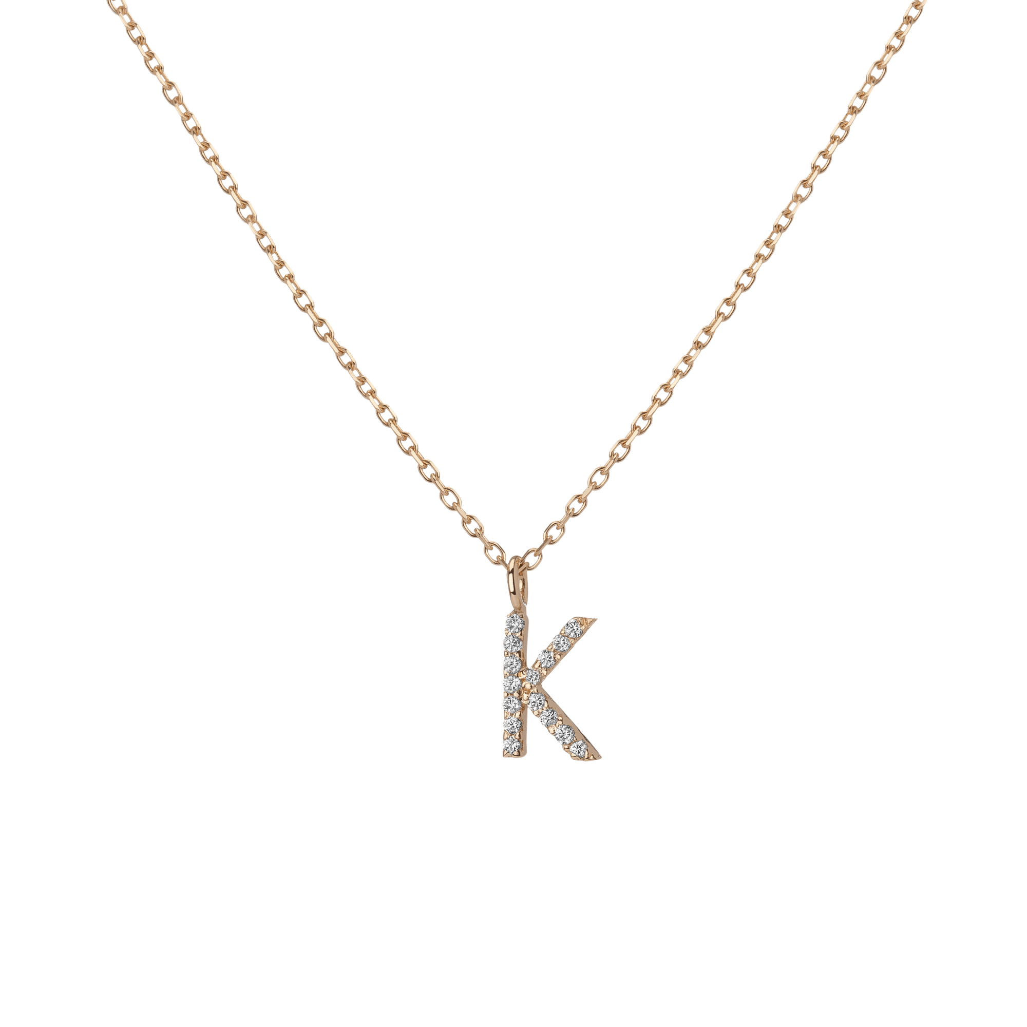 Classic Diamond Letter Necklace