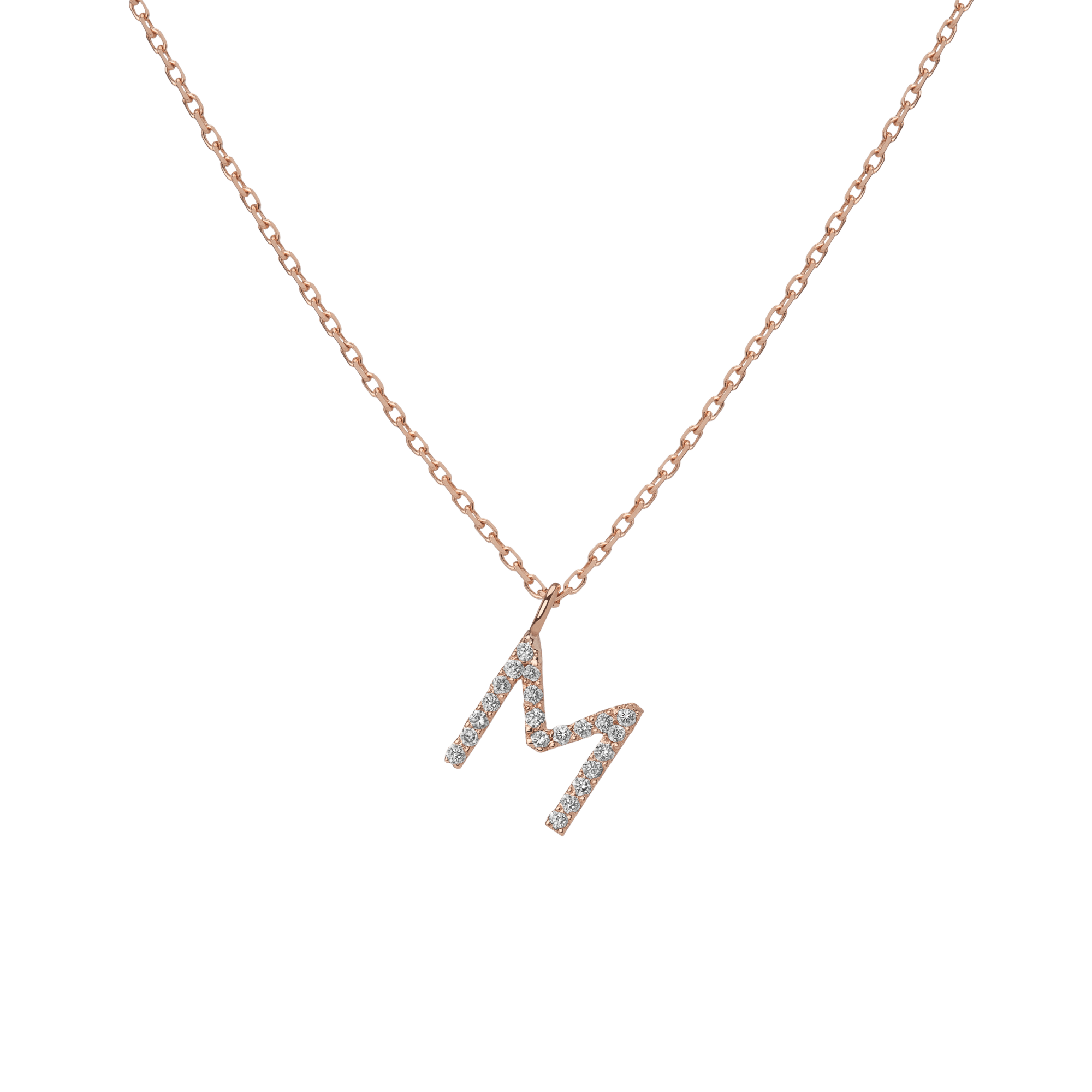 Classic Diamond Letter Necklace