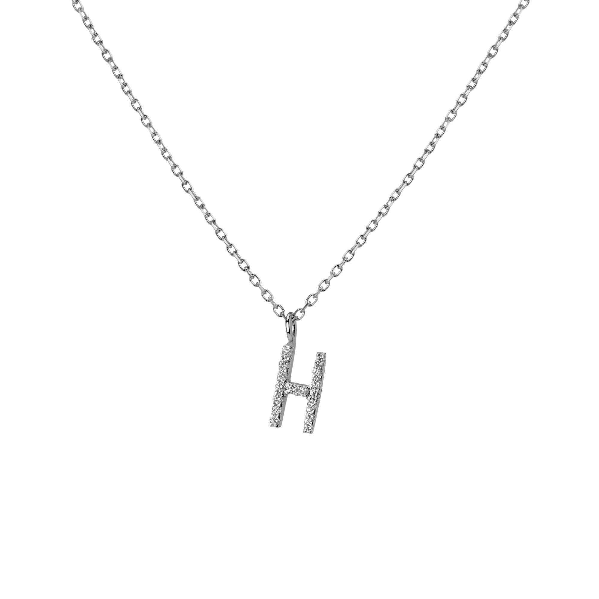 Classic Diamond Letter Necklace