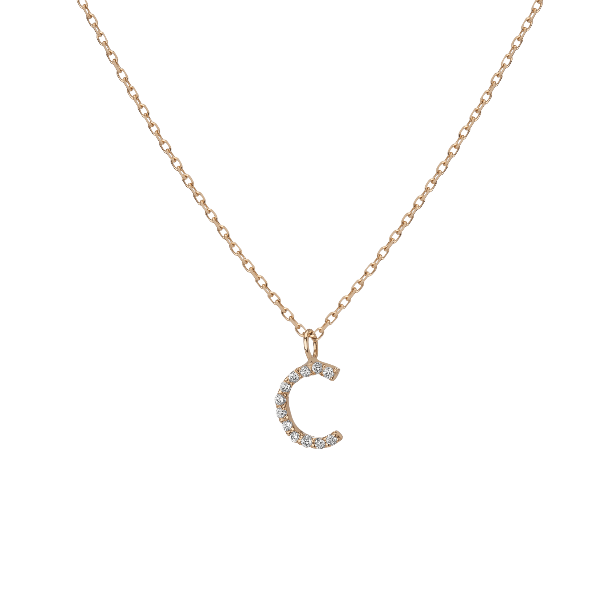 Classic Diamond Letter Necklace