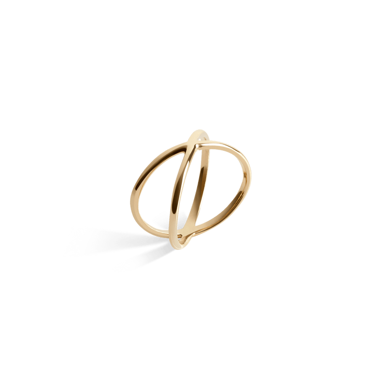 X Ring in Yellow, Rose or White Gold