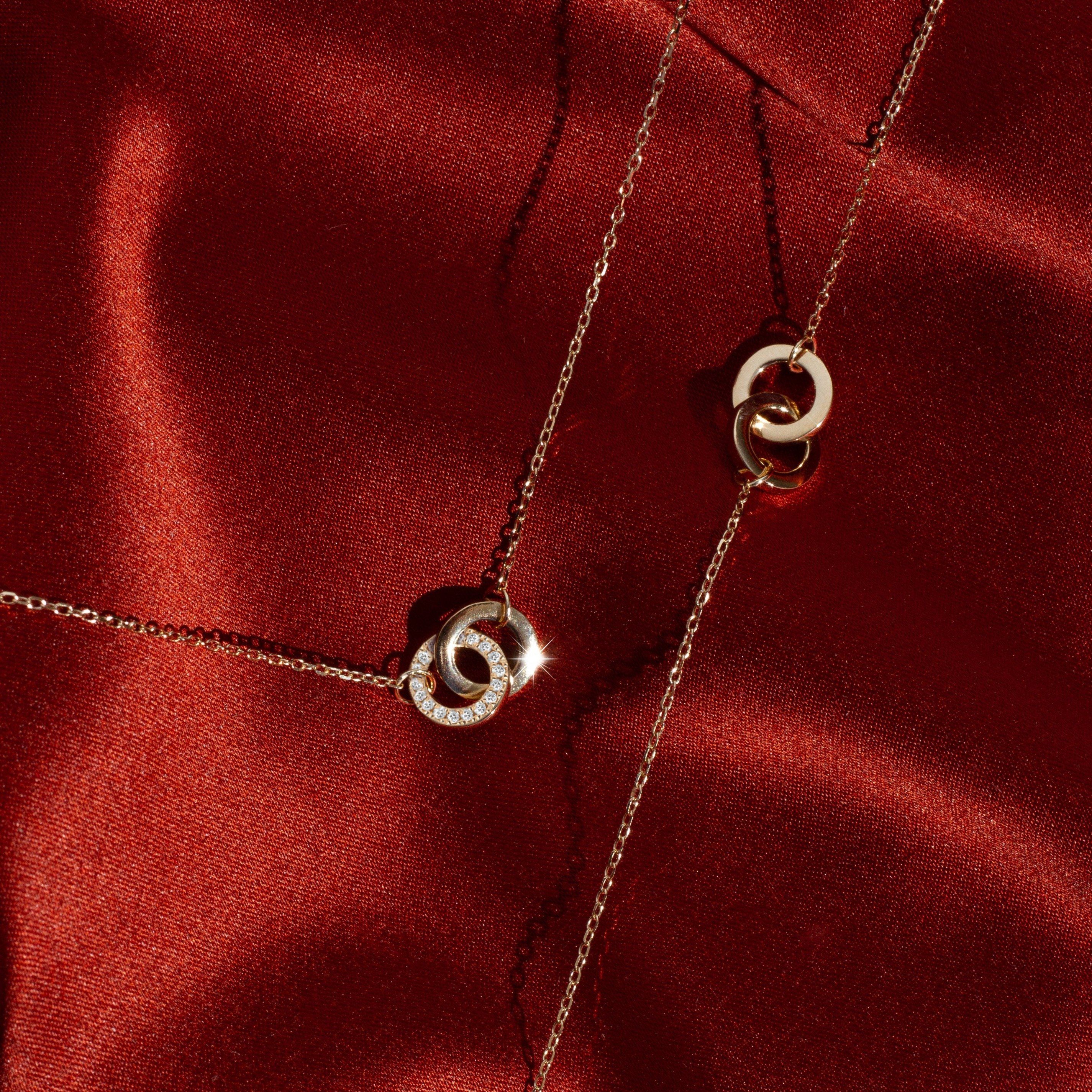 Diamond Connection Necklace in Yellow, Rose or White Gold